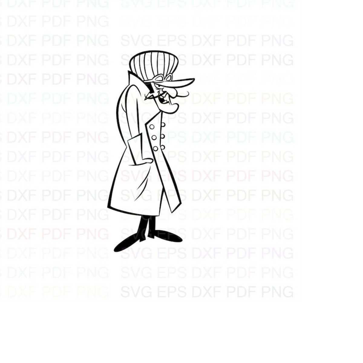Dick_Dastardly_2_The_Wacky_Races Outline Svg Dxf Eps Pdf Png - Inspire ...