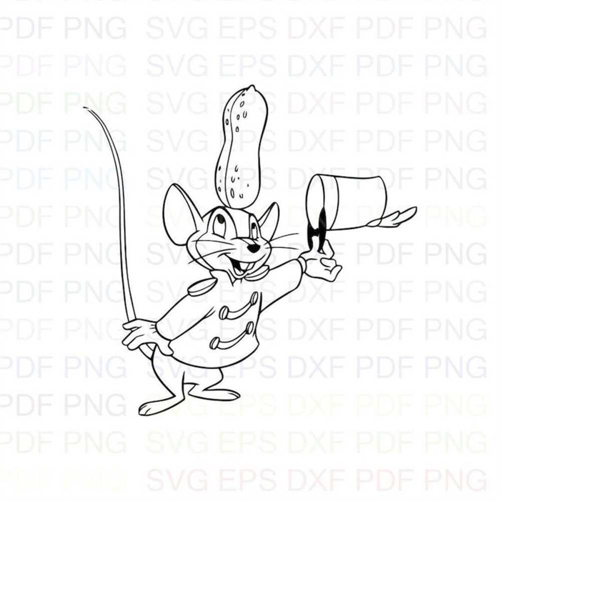 Timothy_Q_Mouse_with_a_peanut_under_his_hat_Dumbo Outline Sv - Inspire ...