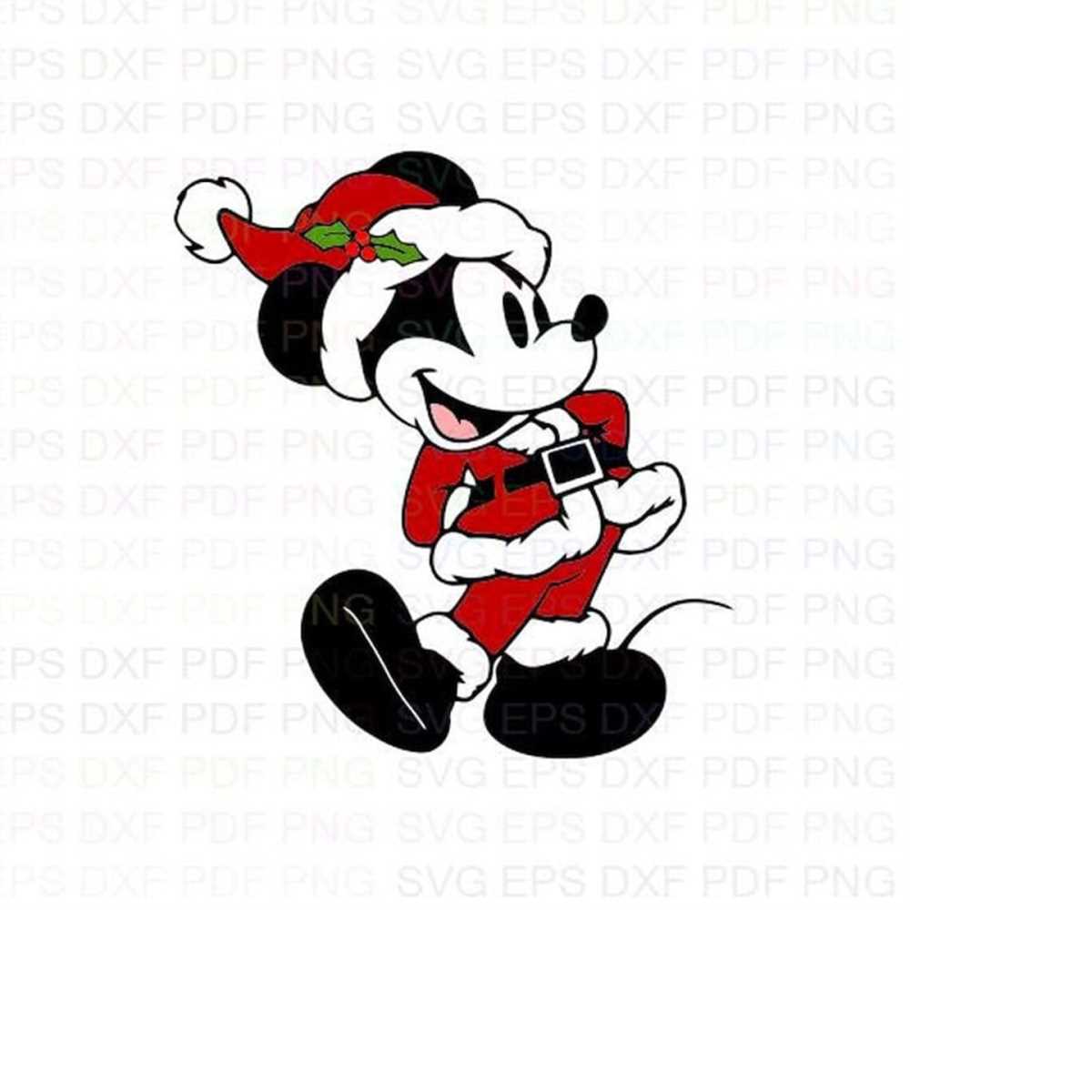 Classic_Mickey_As_Santa_Claus Svg Dxf Eps Pdf Png, Cricut, C - Inspire ...