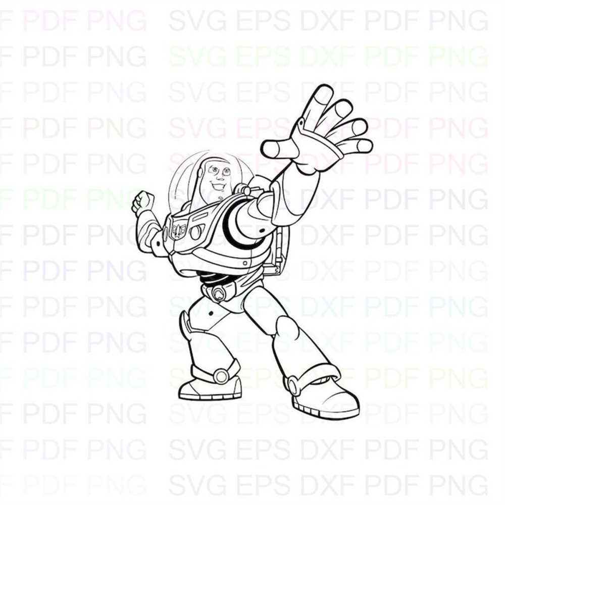 Buzz_Lightyear_Toy_Story_2 Outline Svg Dxf Eps Pdf Png, Cric - Inspire ...