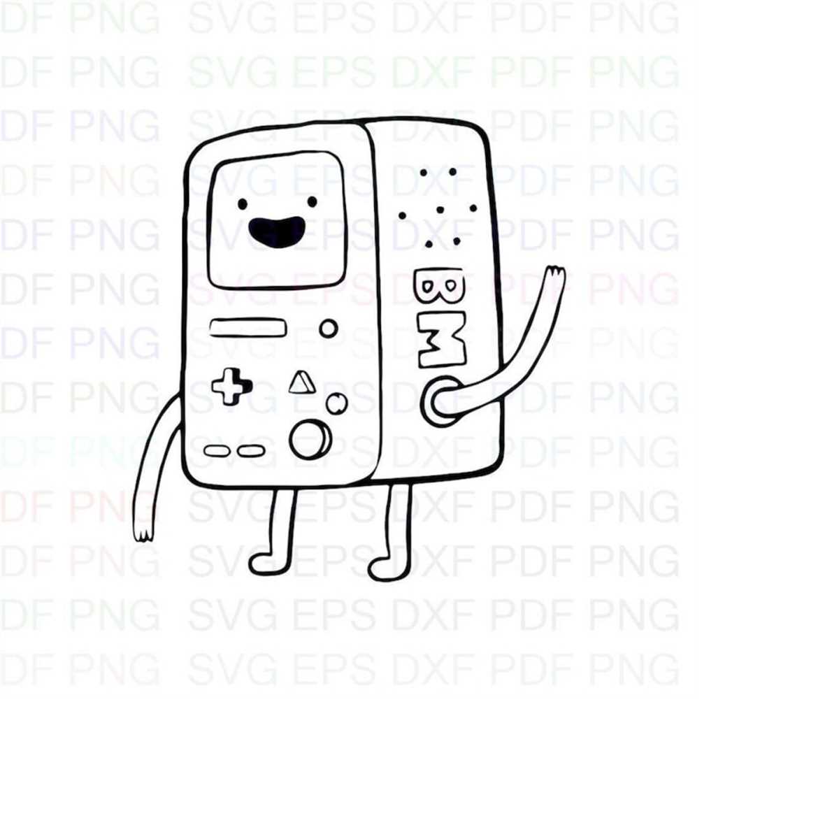 Beemo_Adventure_Time Outline Svg Dxf Eps Pdf Png, Cricut, Cu - Inspire ...