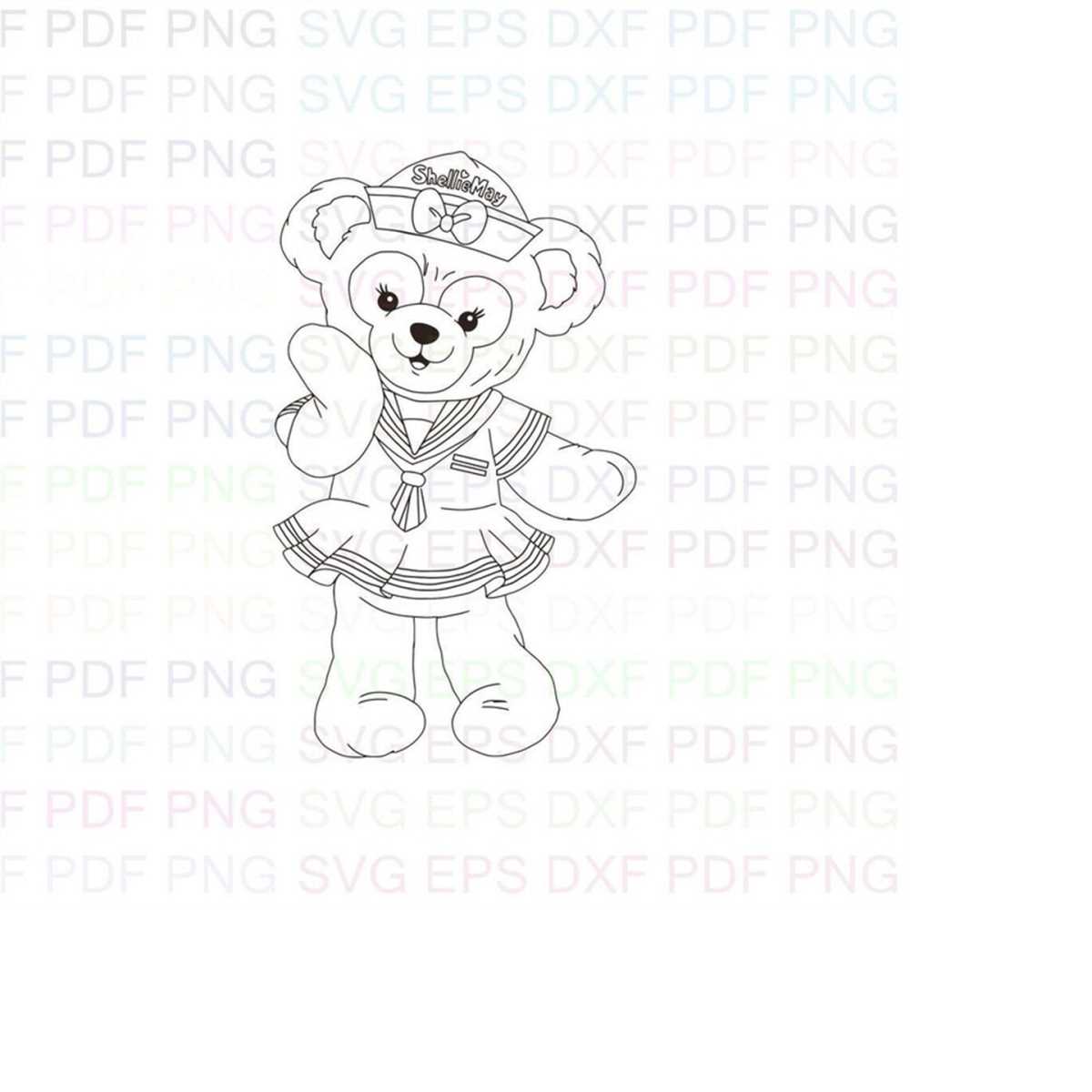 Shellie_May_2_Duffy_and_Friends Outline Svg Dxf Eps Pdf Png, - Inspire ...