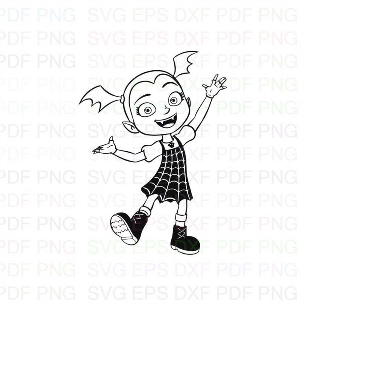 Vampirina_very_happy Outline Svg Dxf Eps Pdf Png, Cricut, Cu - Inspire ...