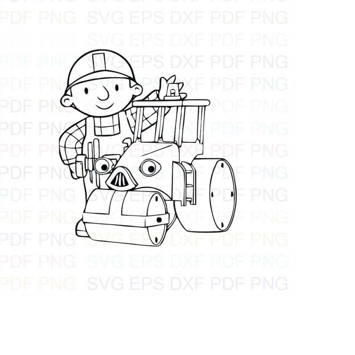 Bob_and_Roley_Bob_the_Builder Outline Svg Dxf Eps Pdf Png, C - Inspire ...