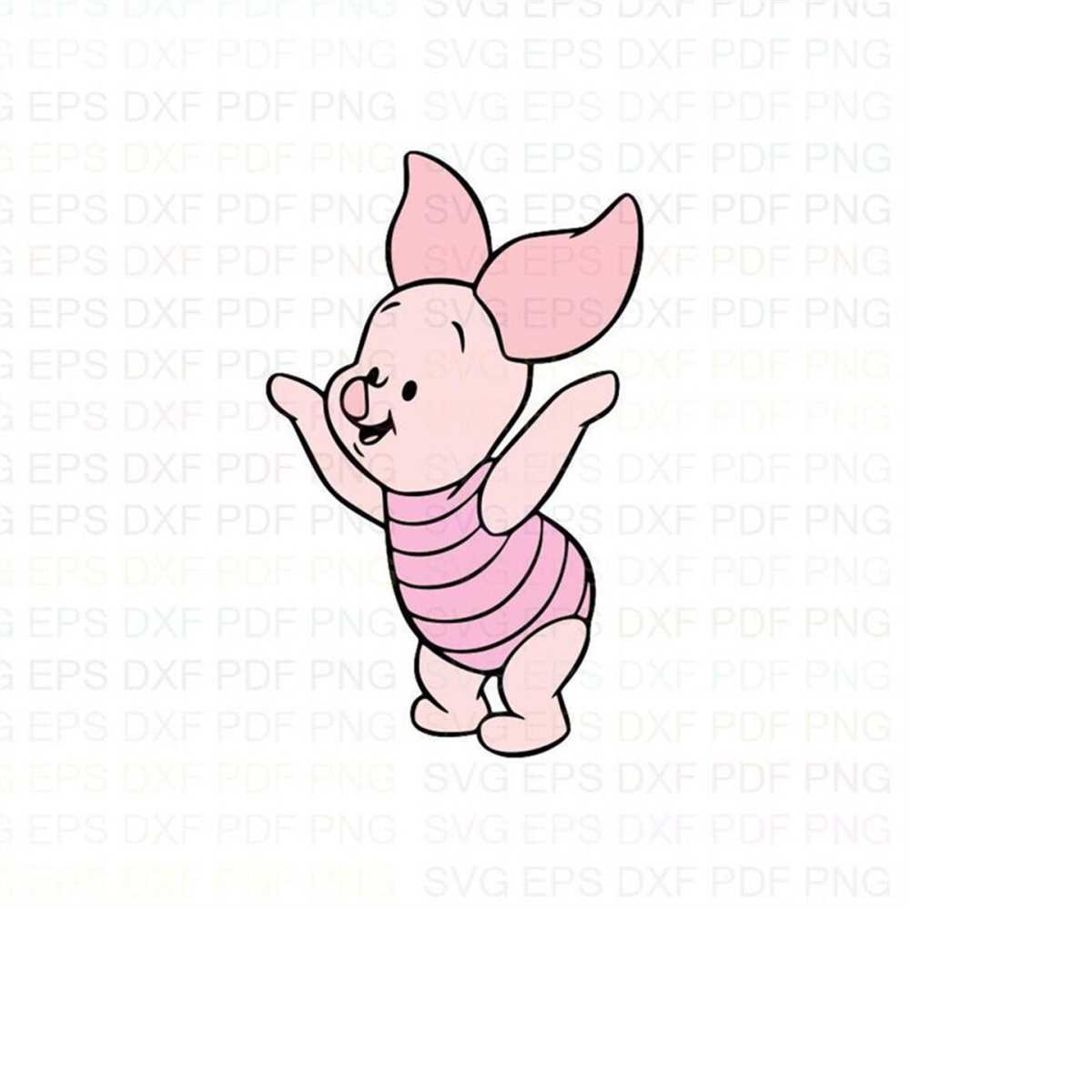 Baby_Piglet_Cheering_Winnie_The_Pooh Svg Dxf Eps Pdf Png, Cr - Inspire ...