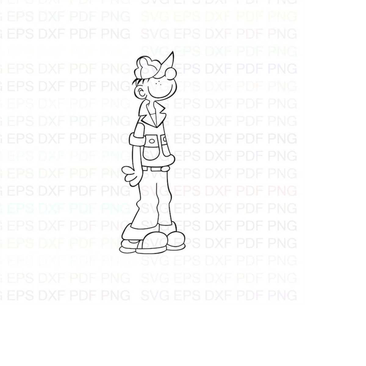 Beetle_Bailey_02 Outline Svg Dxf Eps Pdf Png, Cricut, Cuttin - Inspire ...