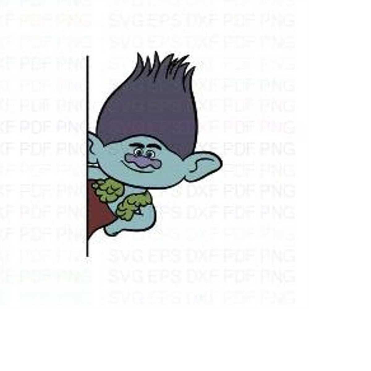 Branch_Peeking_Half_Trolls Svg Dxf Eps Pdf Png, Cricut, Cutt - Inspire ...