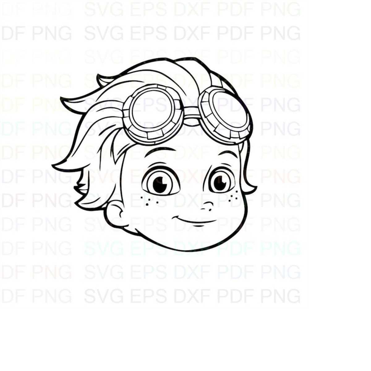 Rusty_Rivets_Face Outline Svg Dxf Eps Pdf Png, Cricut, Cutti - Inspire ...