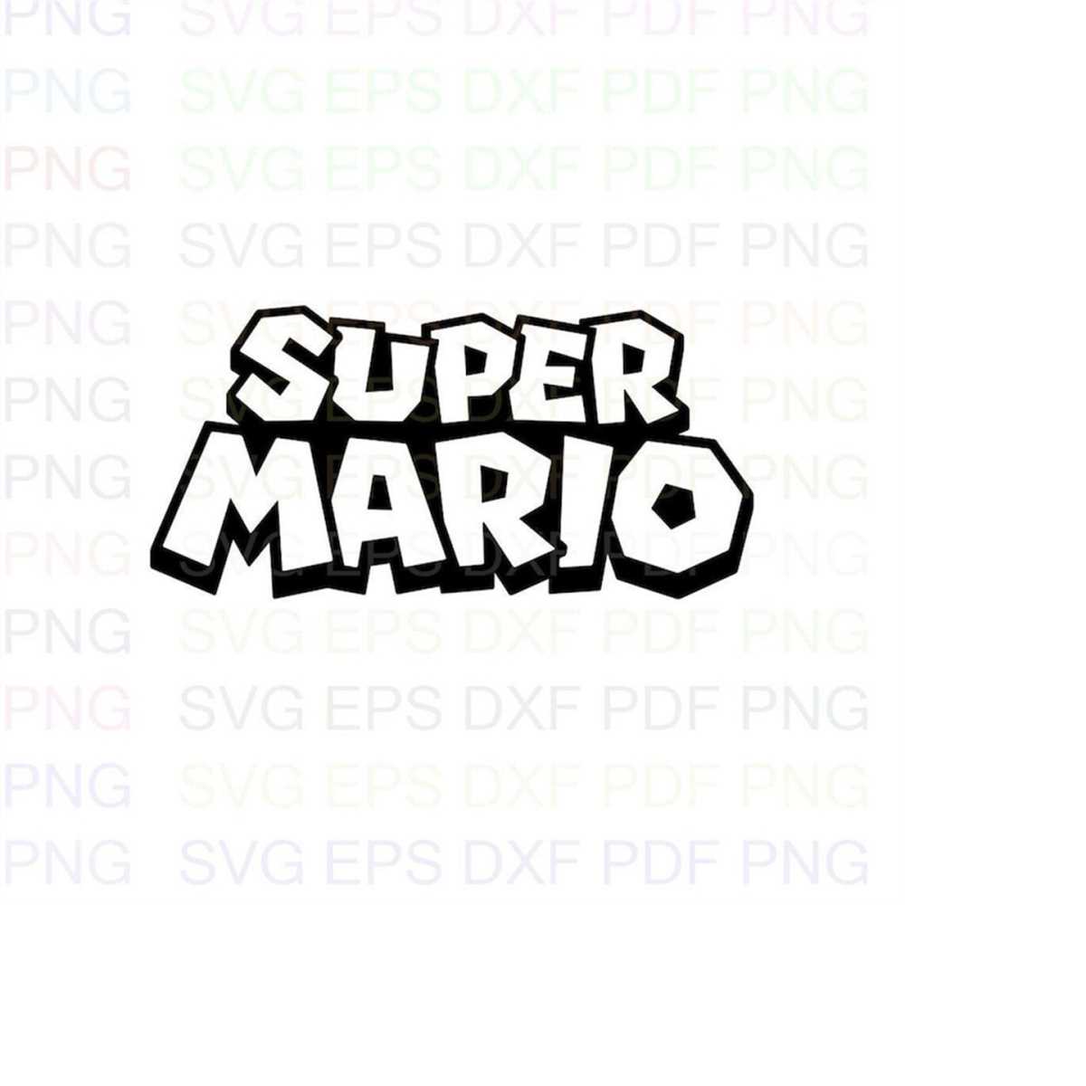 Super_Mario_logo Outline Svg Dxf Eps Pdf Png, Cricut, Cuttin - Inspire ...