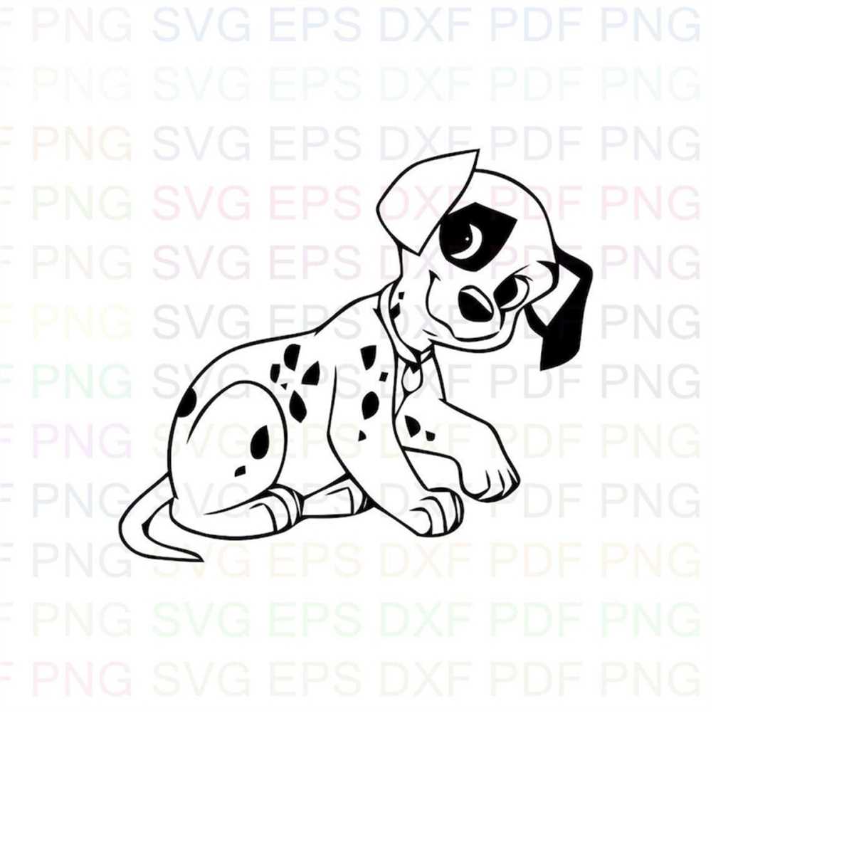 101_Dalmations_017 Outline Svg Dxf Eps Pdf Png, Cricut, Cutt - Inspire Uplift