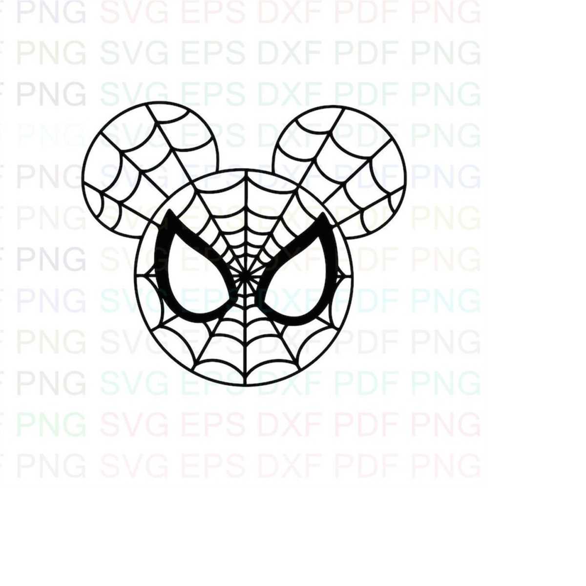 Spider_Man_Mickey_Mouse_Circle Outline Svg Dxf Eps Pdf Png, - Inspire ...