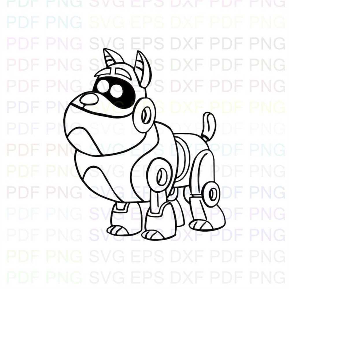 puppy_dog_pals_Arf Outline Svg Dxf Eps Pdf Png, Cricut, Cutt - Inspire ...