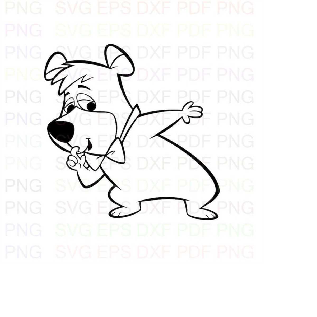 Boo_Boo_3_Yogi_Bear Outline Svg Dxf Eps Pdf Png, Cricut, Cut - Inspire ...