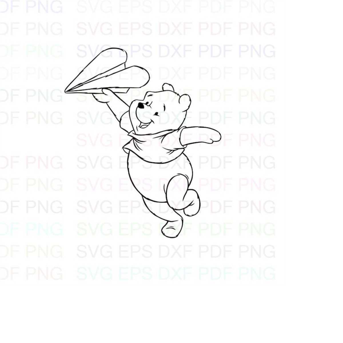 Bear_Winnie_the_Pooh_7 Outline Svg Dxf Eps Pdf Png, Cricut, - Inspire ...
