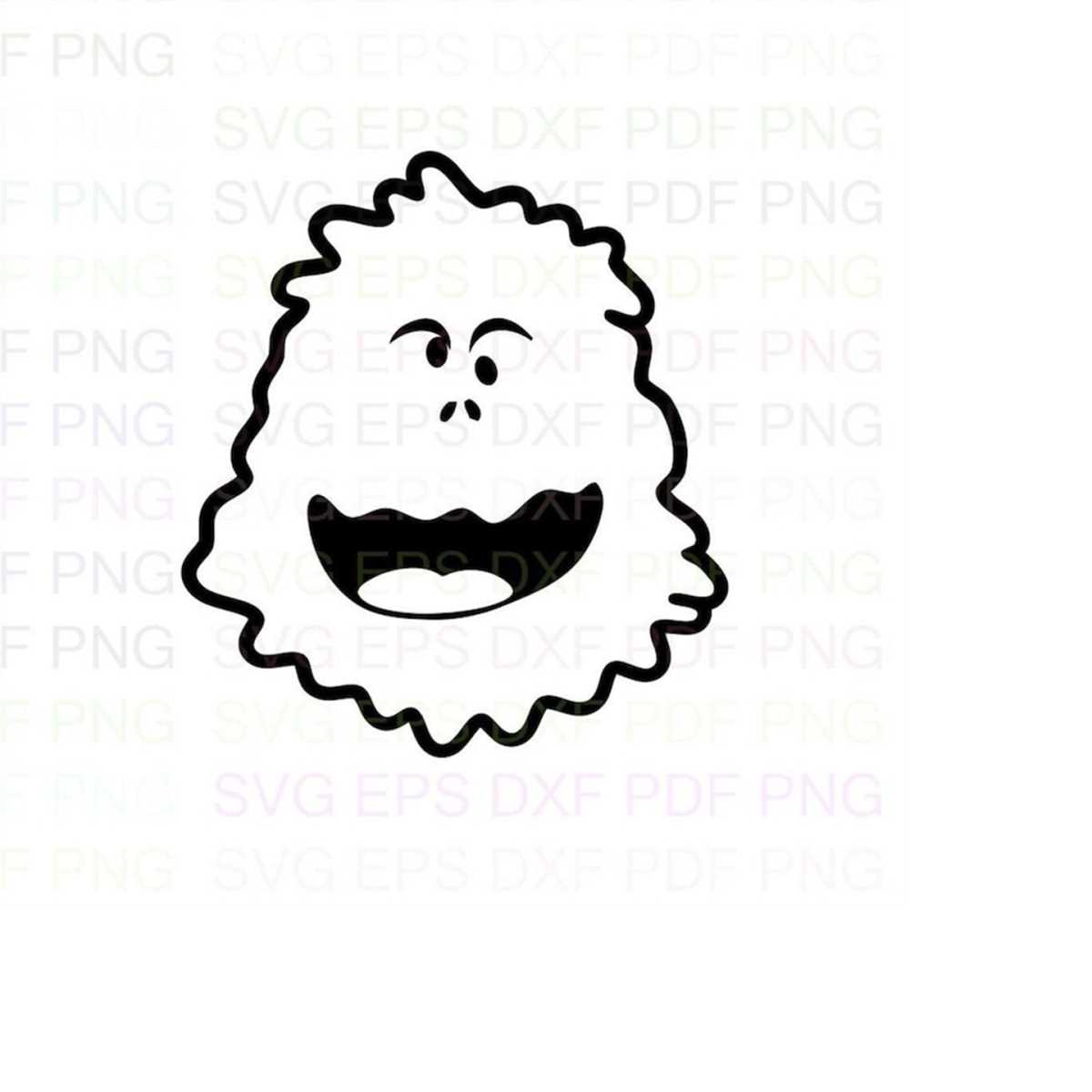 Abominable_Snowman_Rudolphs_Bumble_Funny_Face Outline Svg Dx - Inspire ...