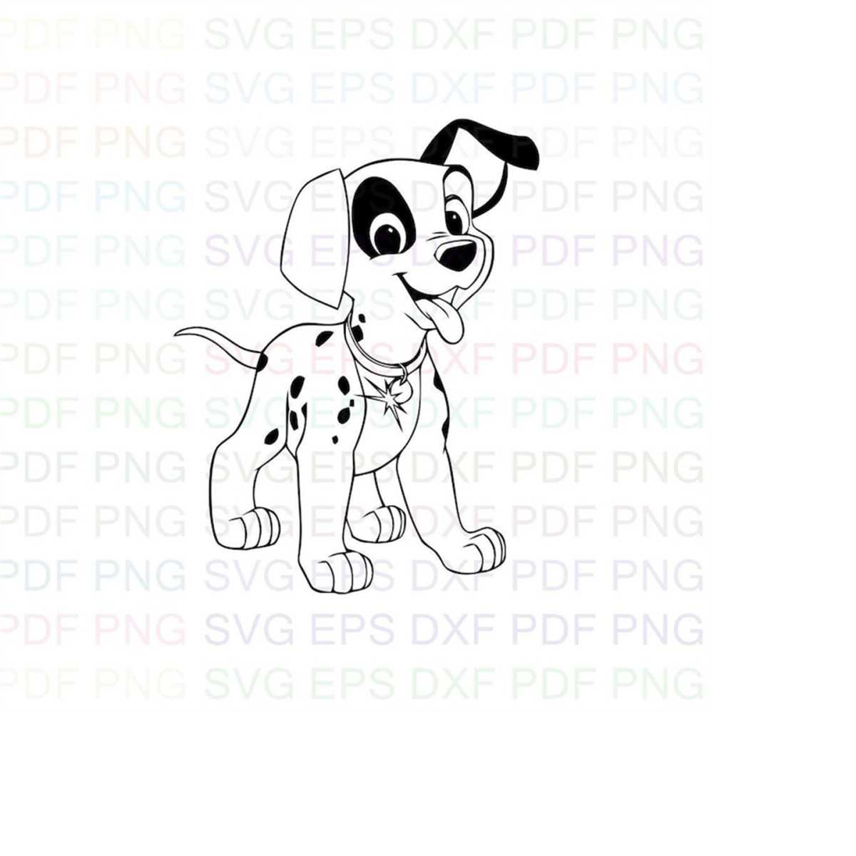 101_Dalmations_019 Outline Svg Dxf Eps Pdf Png, Cricut, Cutt - Inspire Uplift