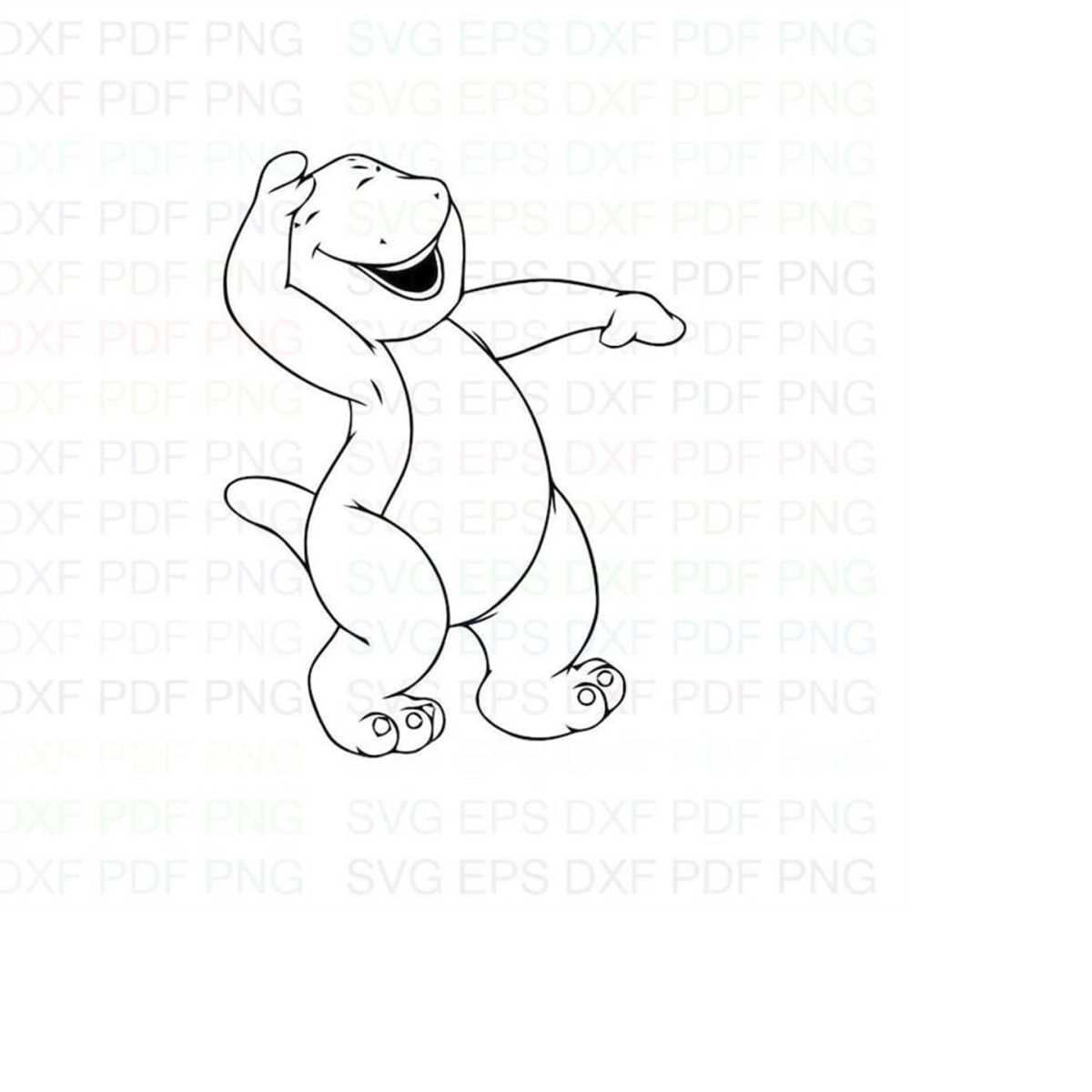Barney2 Outline Svg Dxf Eps Pdf Png, Cricut, Cutting file, V - Inspire ...