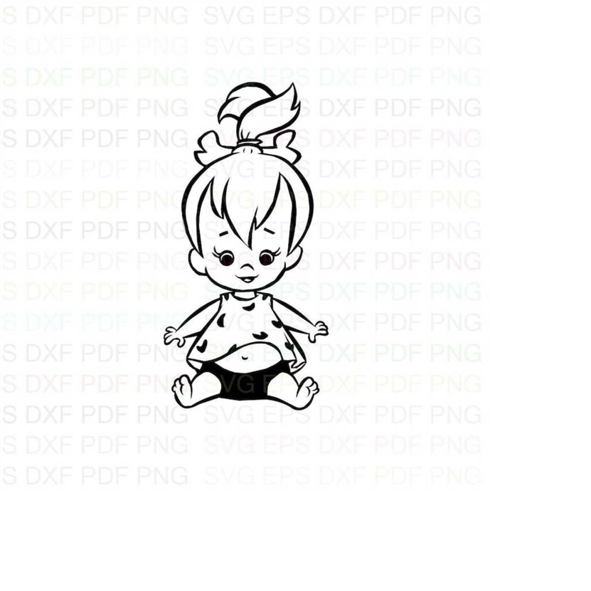 baby_The_Flintstones Outline Svg Dxf Eps Pdf Png, Cricut, Cu - Inspire ...