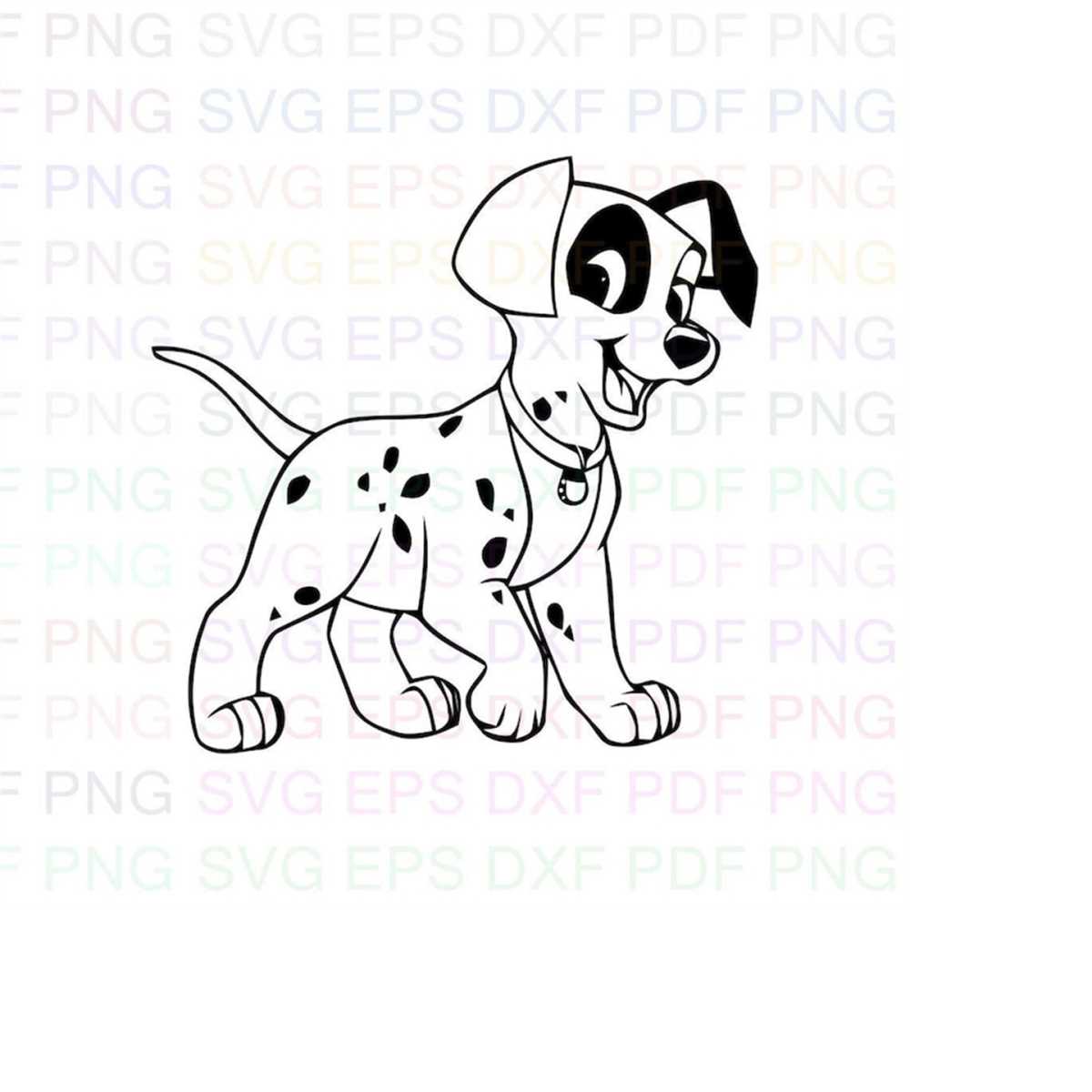 101_Dalmations_018 Outline Svg Dxf Eps Pdf Png, Cricut, Cutt - Inspire ...
