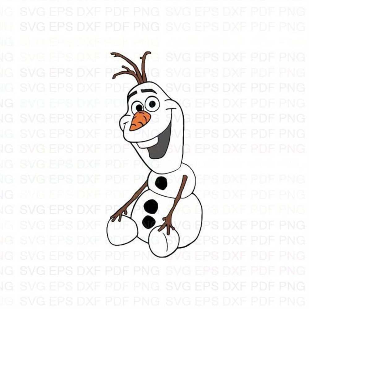 Frozen_olaf_sitting Svg Dxf Eps Pdf Png, Cricut, Cutting fil - Inspire ...