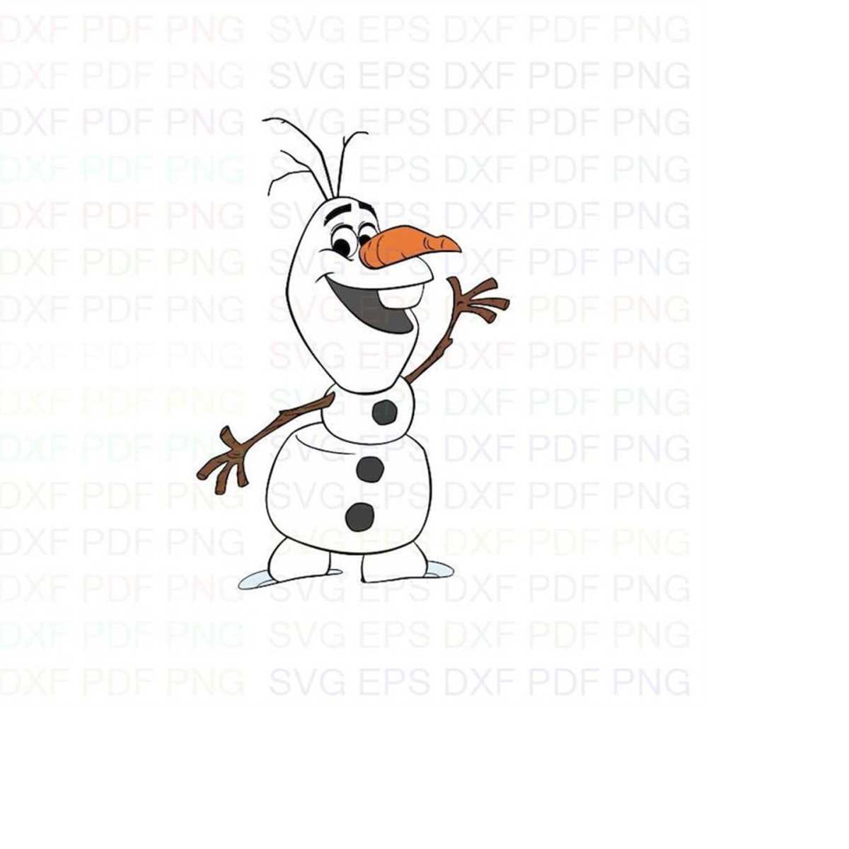 Frozen_olaf_waving Svg Dxf Eps Pdf Png, Cricut, Cutting file - Inspire ...