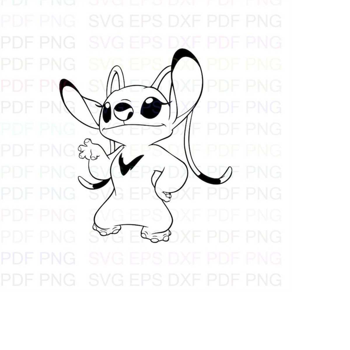 Angel_Stitch_Pink_2_lilo_and_stitch Outline Svg Dxf Eps Pdf - Inspire ...