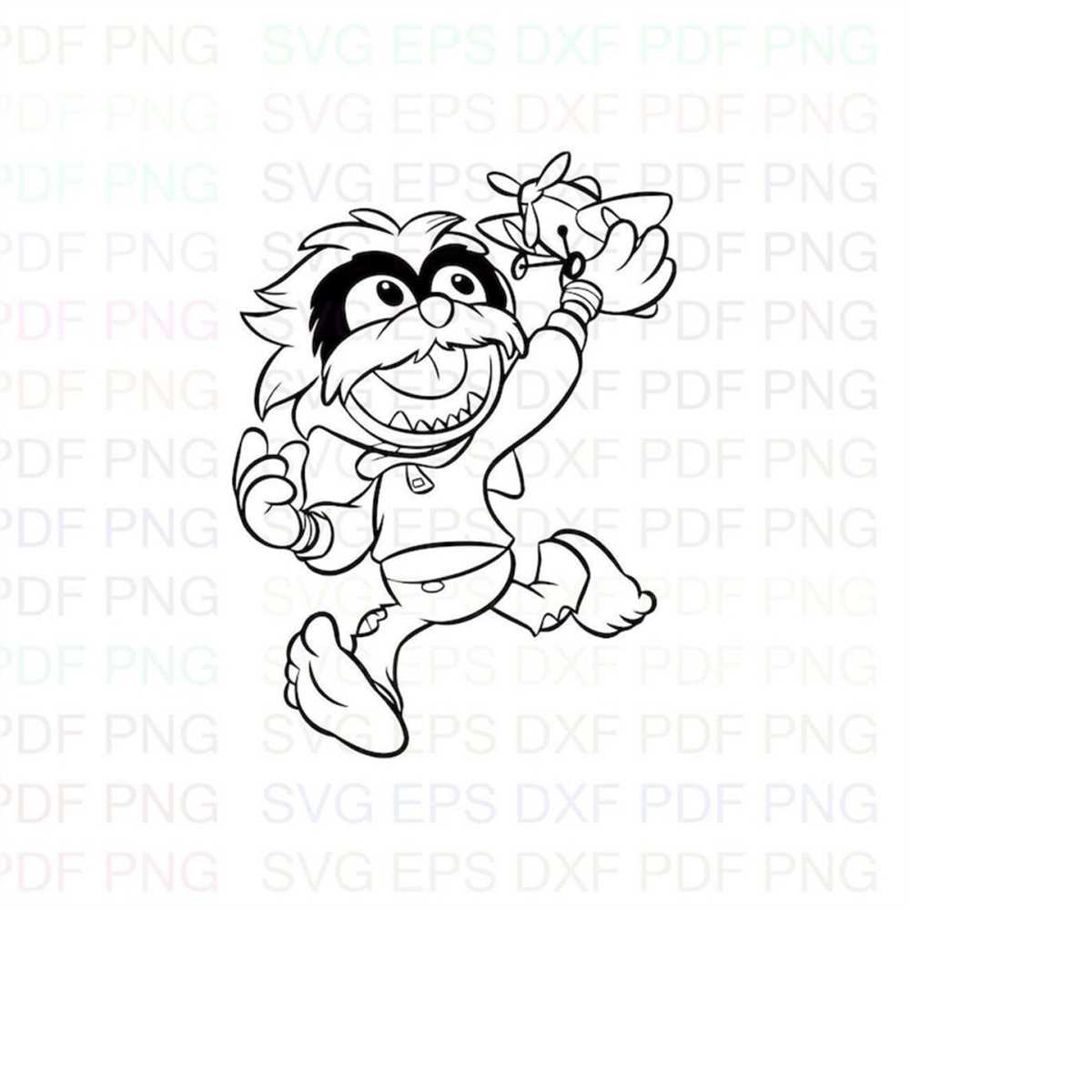 Animal_Muppet_Babies Outline Svg Dxf Eps Pdf Png, Cricut, Cu - Inspire ...