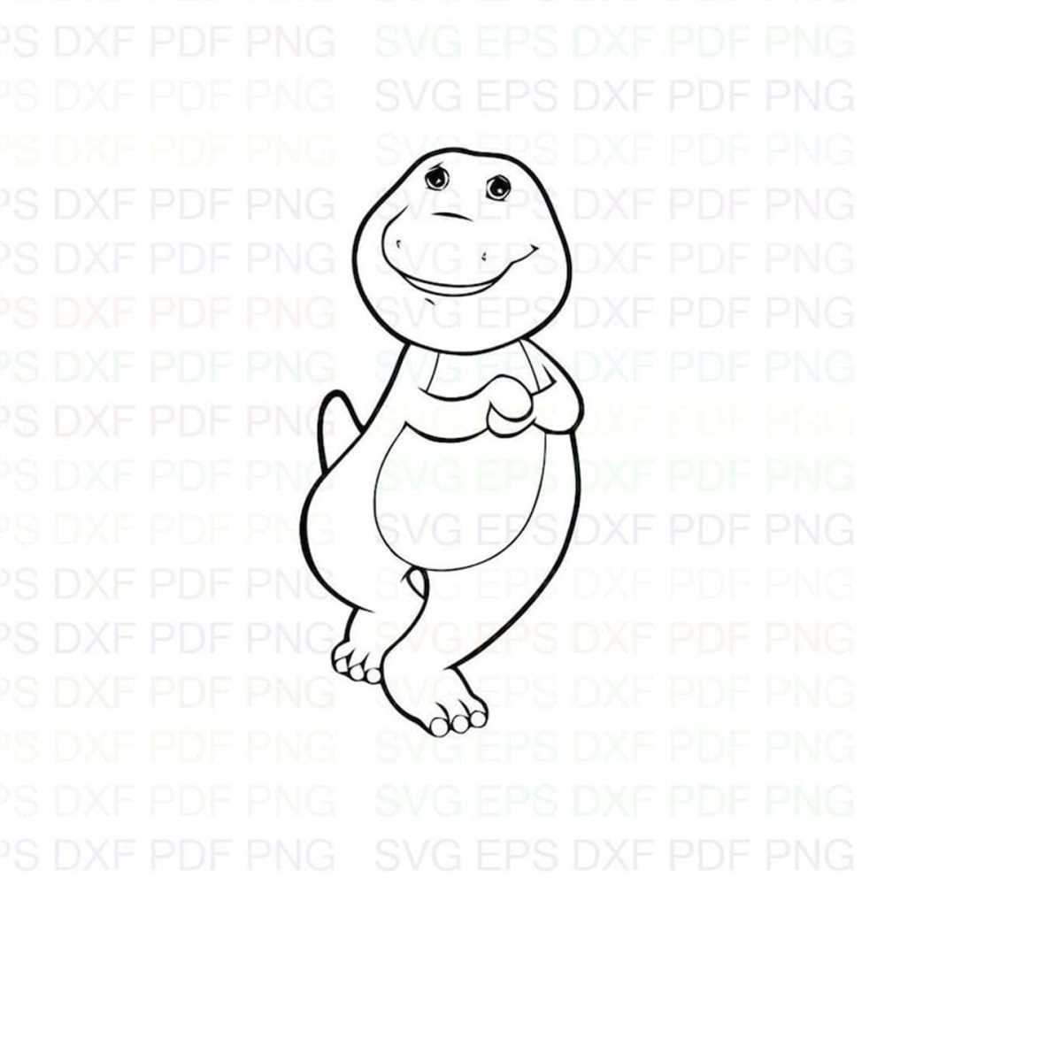 Barney10 Outline Svg Dxf Eps Pdf Png, Cricut, Cutting file, - Inspire ...
