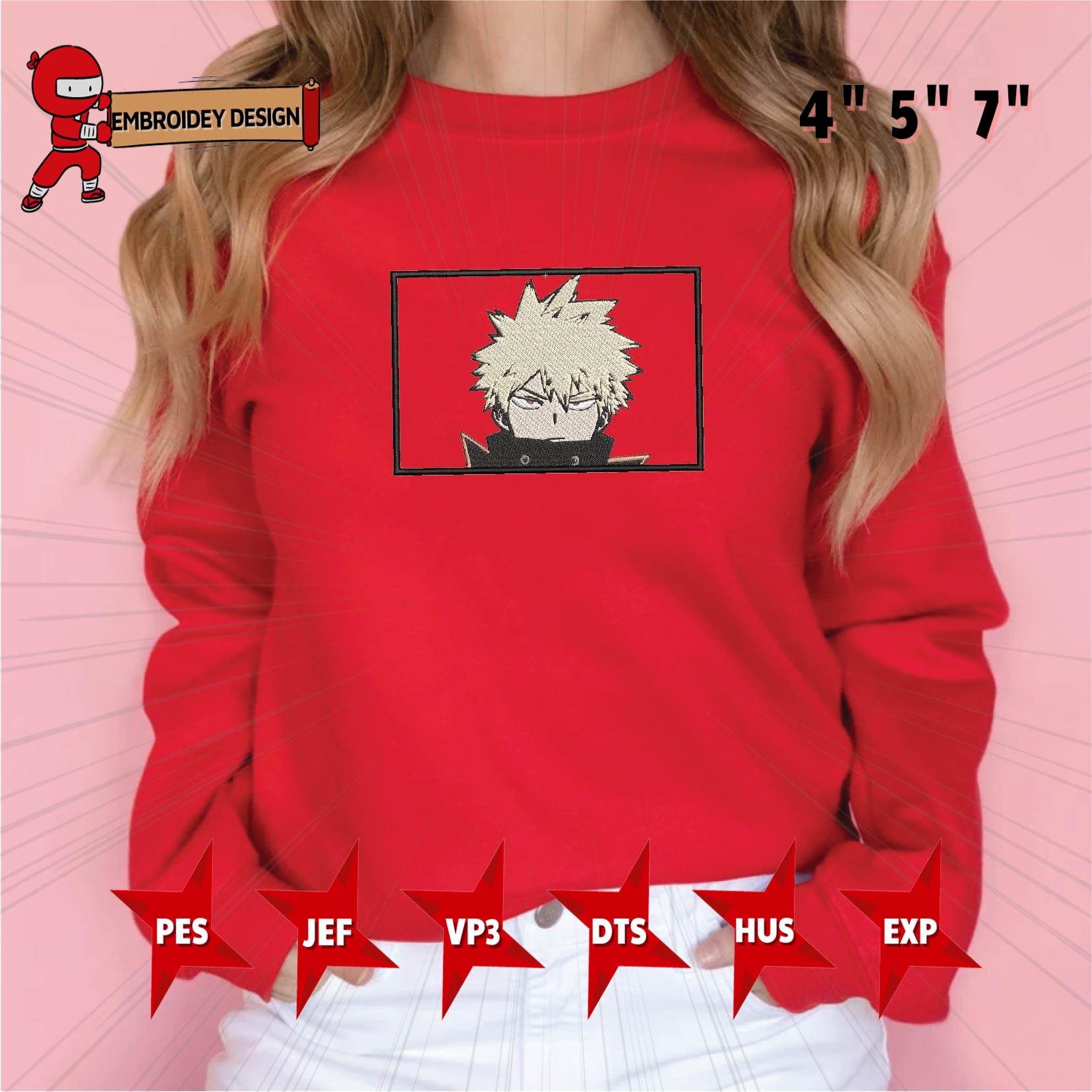 Custom Anime Embroidery Designs, Machine Embroidery Files, I | Inspire ...
