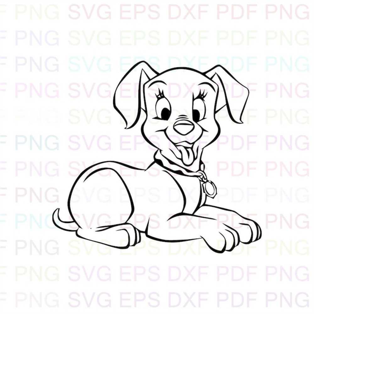 101_Dalmations_022 Outline Svg Dxf Eps Pdf Png, Cricut, Cutt - Inspire Uplift