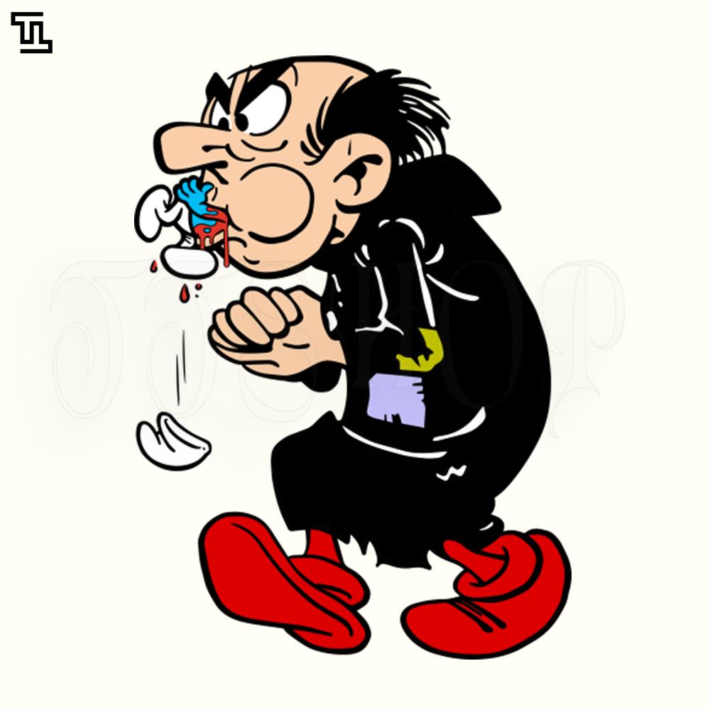 Gargamel Gets A Smurf Cartoon PNG | Inspire Uplift