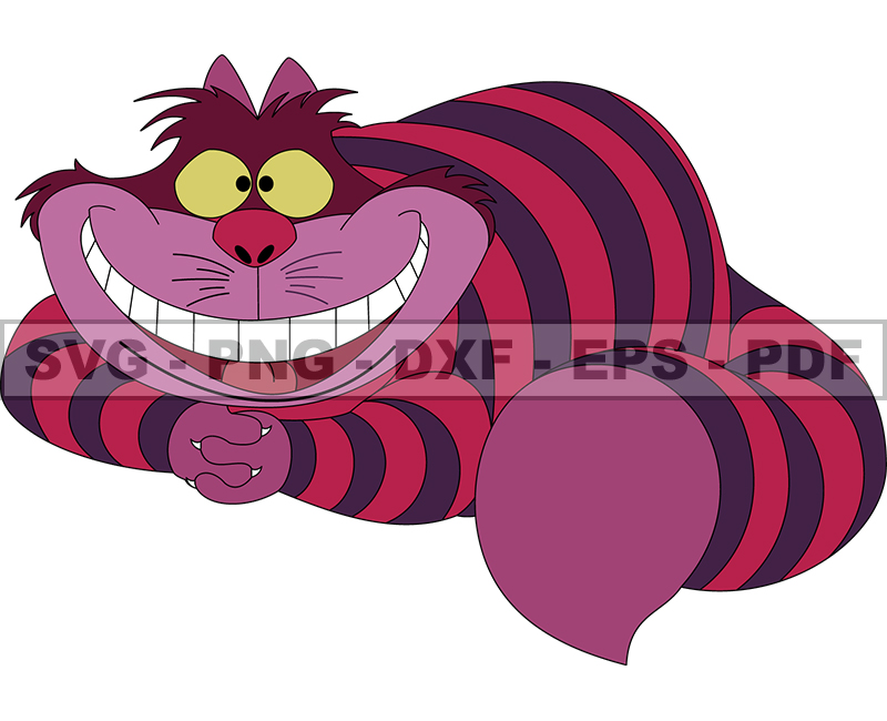 Cheshire Cat Svg, Cheshire Svg, Cartoon Customs SVG, EPS, PN | Inspire ...