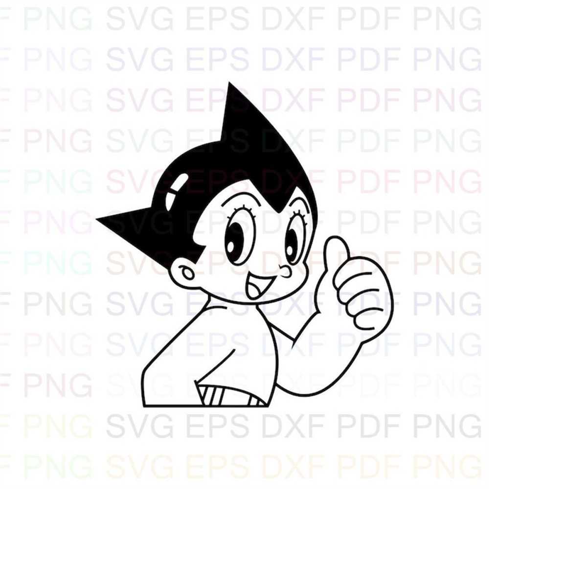 Astro_Boy Outline Svg Dxf Eps Pdf Png, Cricut, Cutting file, - Inspire ...