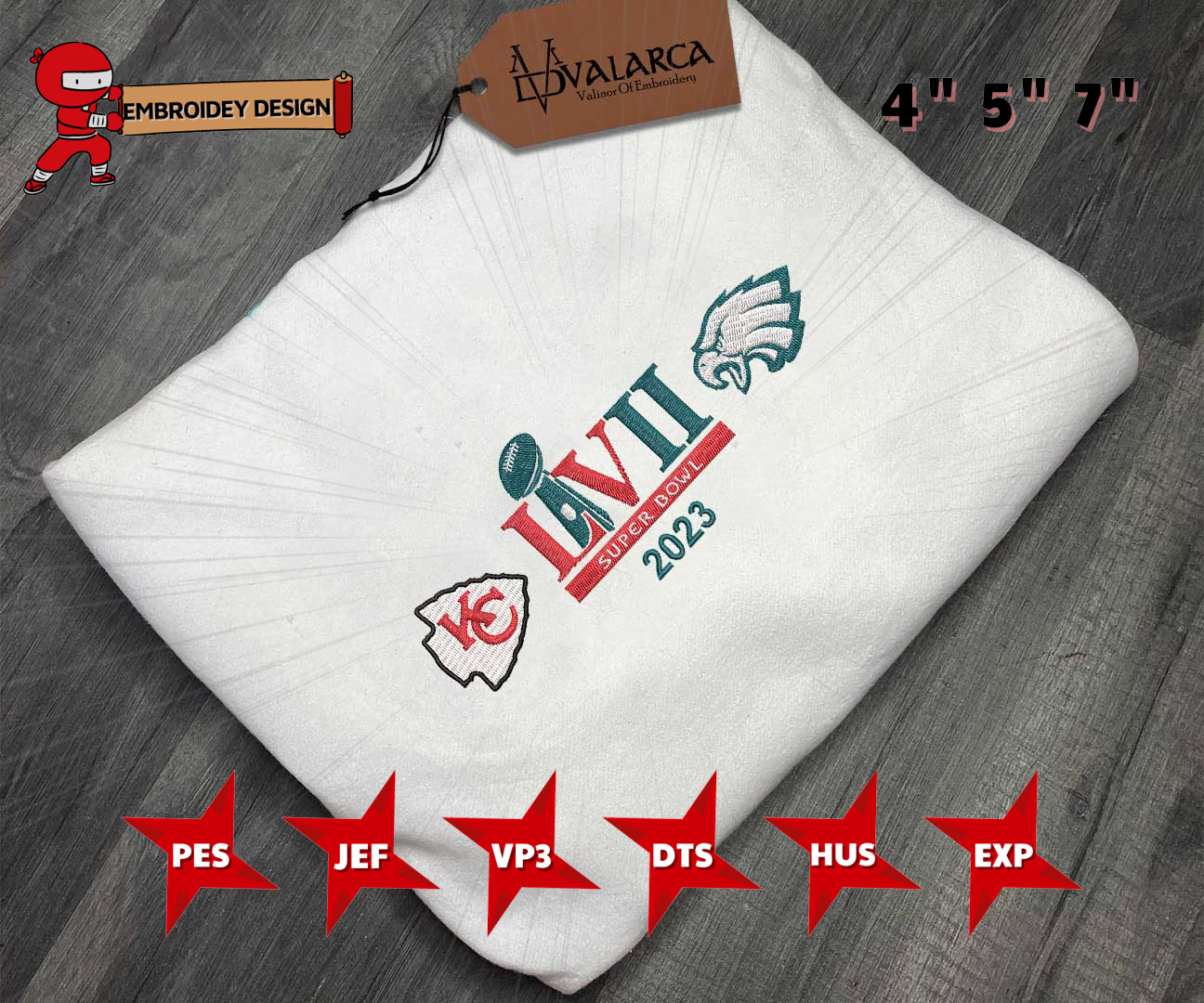 NFL Super Bowl LVII Embroidery Design, NFL Football Logo Emb - Inspire ...