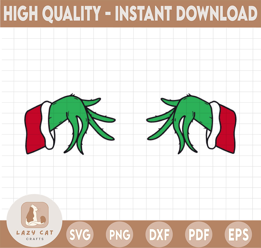 Grinch hand svg, grinch christmas hand svg, grinch ornament | Inspire ...