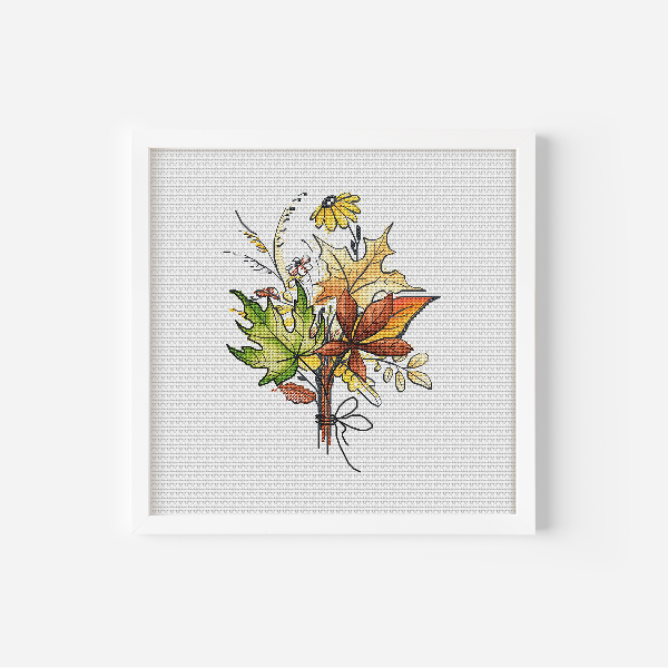 Fall Cross Stitch Pattern PDF, Flower Bouquet Counted Cross | Inspire ...