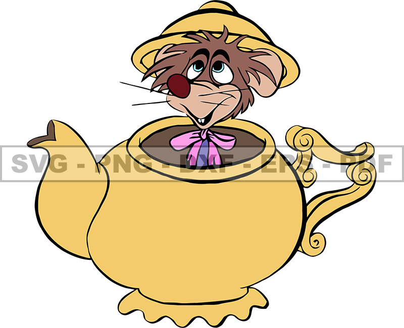 Mouse In Teapot Svg, Alice in wonderland mouse, Cartoon Cus - Inspire ...