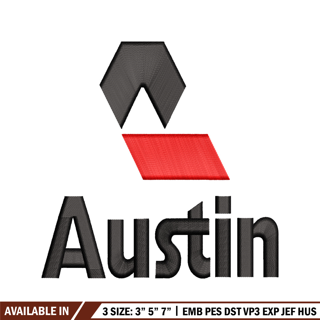 Austin logo embroidery design, Austin logo embroidery, logo | Inspire ...
