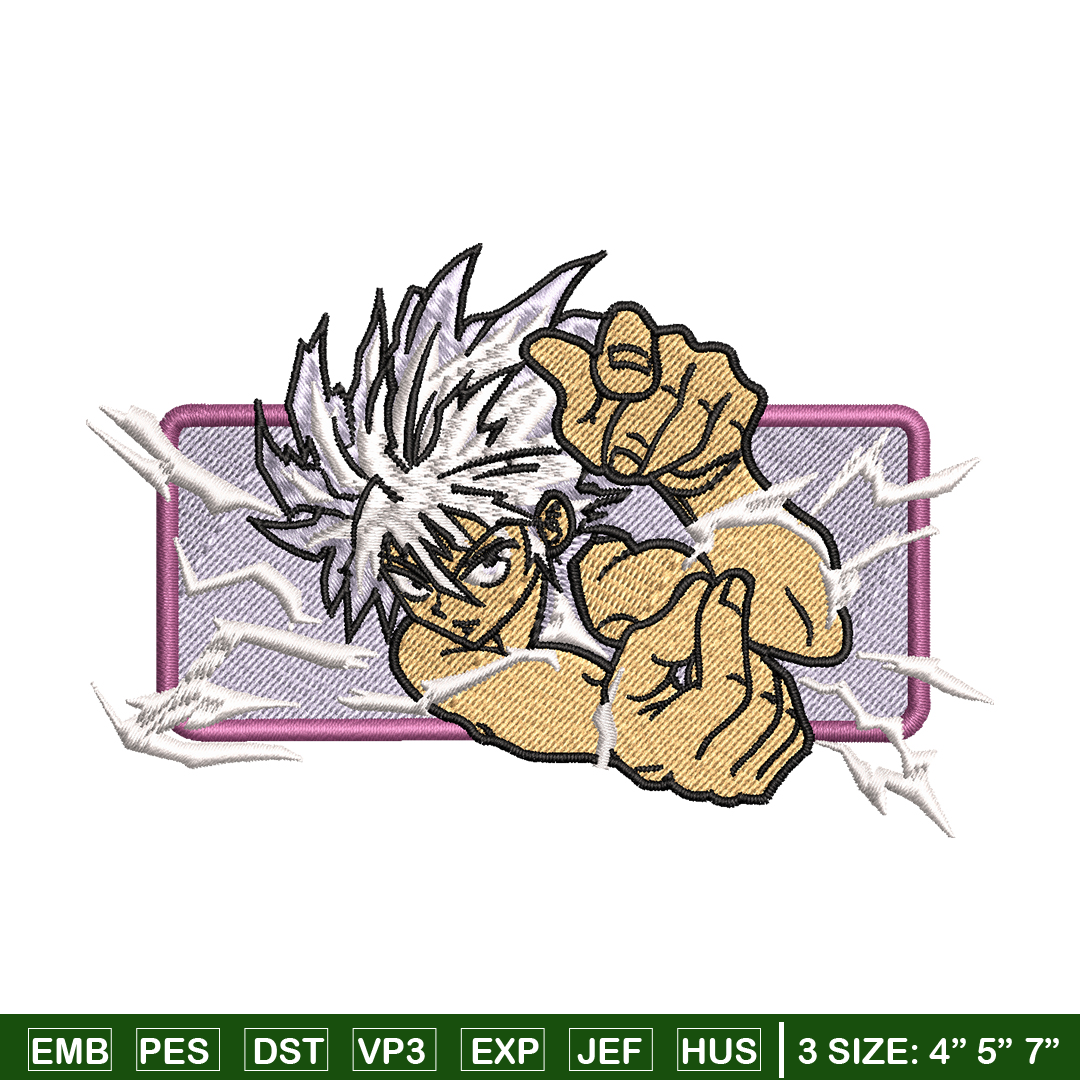 Killua zoldyck embroidery design, hunter x hunter embroidery | Inspire ...