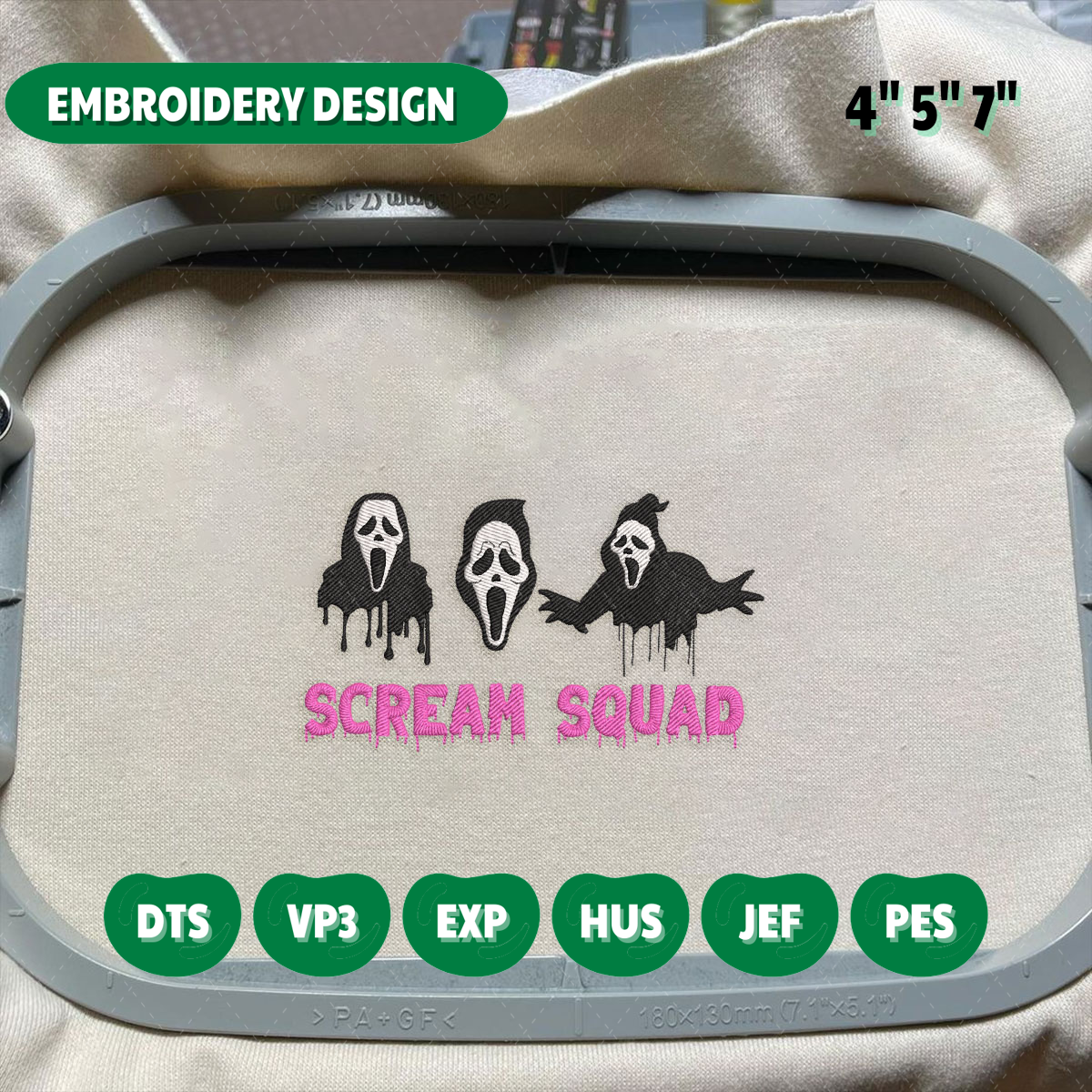 Horror Characters Embroidery Design, Scream Squad Embroidery - Inspire ...