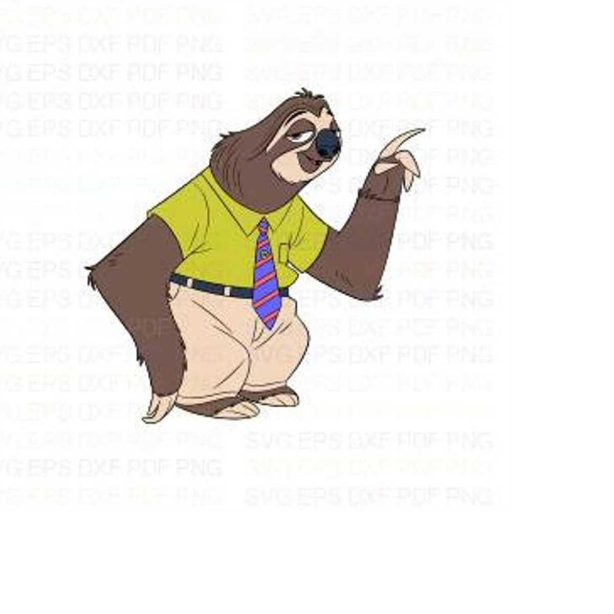 Flash_Slothmore_Zootopia Svg Dxf Eps Pdf Png, Cricut, Cuttin - Inspire ...
