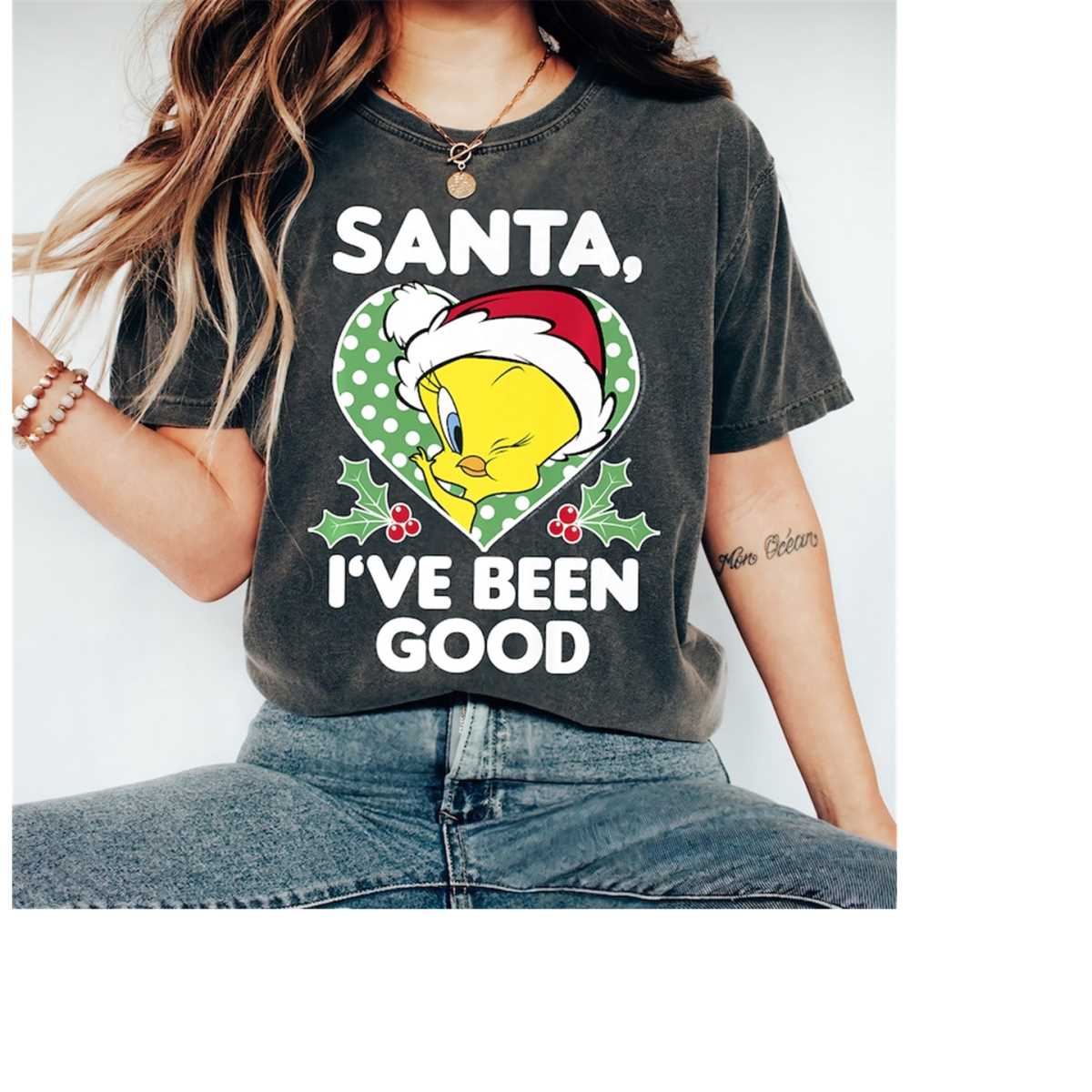 Looney Tunes Christmas Tweety Santa I've Been Good s shirt, | Inspire ...
