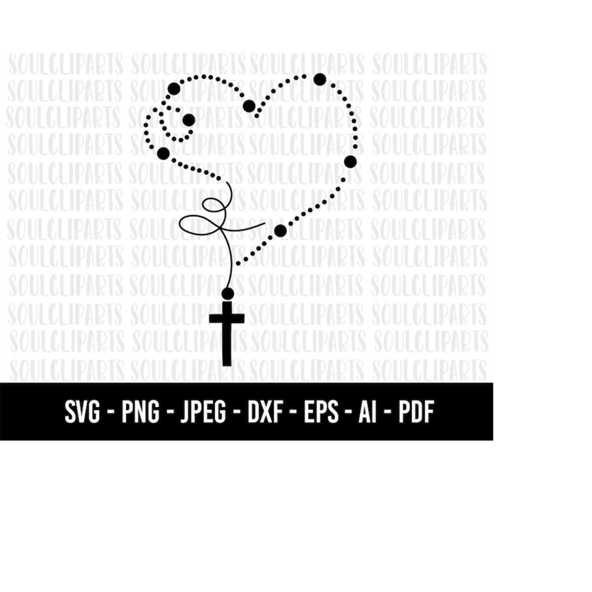 COD305- Rosary Catholic SVG, Religious SVG, Printable file, | Inspire ...