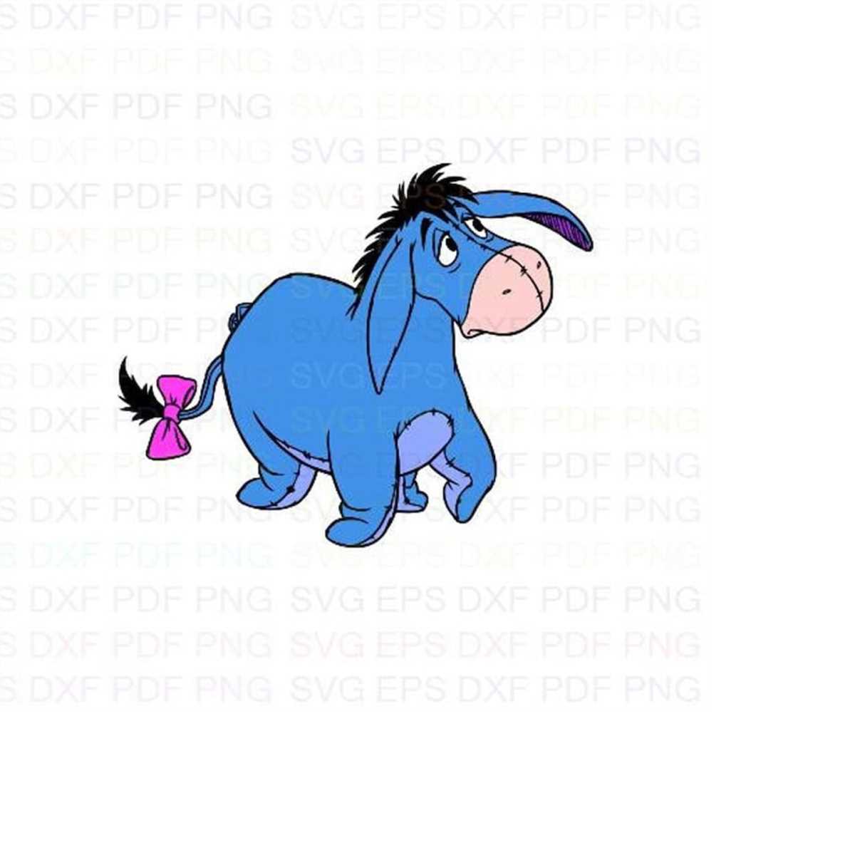 Eeyore_Donkey_Winnie_the_Pooh_5 Svg Dxf Eps Pdf Png, Cricut, - Inspire ...
