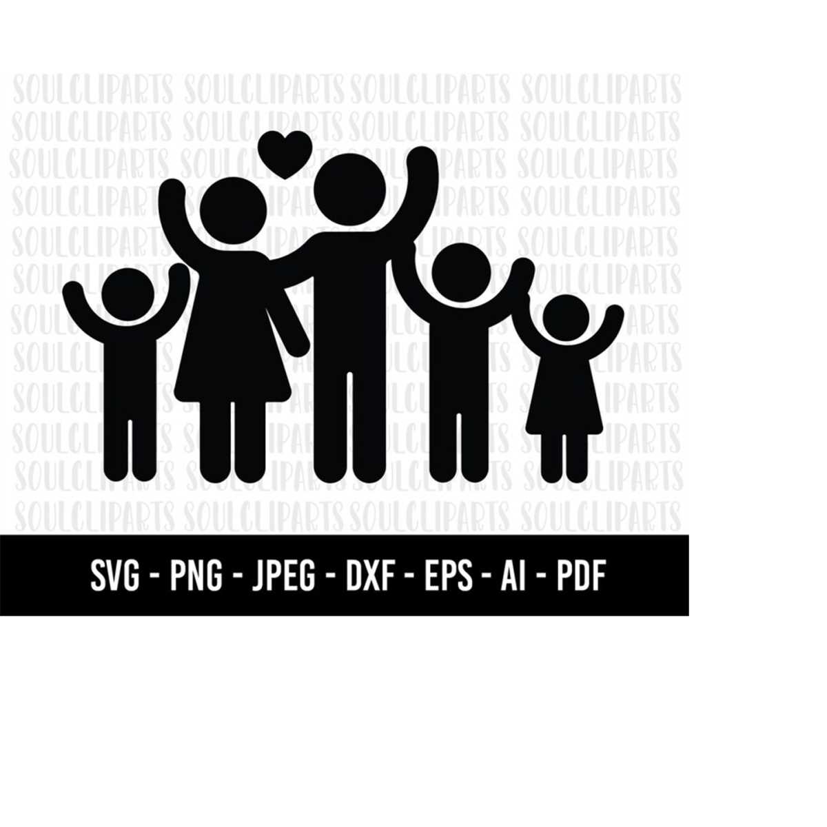 COD768- Family icons Svg, Happy Family Svg, Parents svg, Sti - Inspire ...
