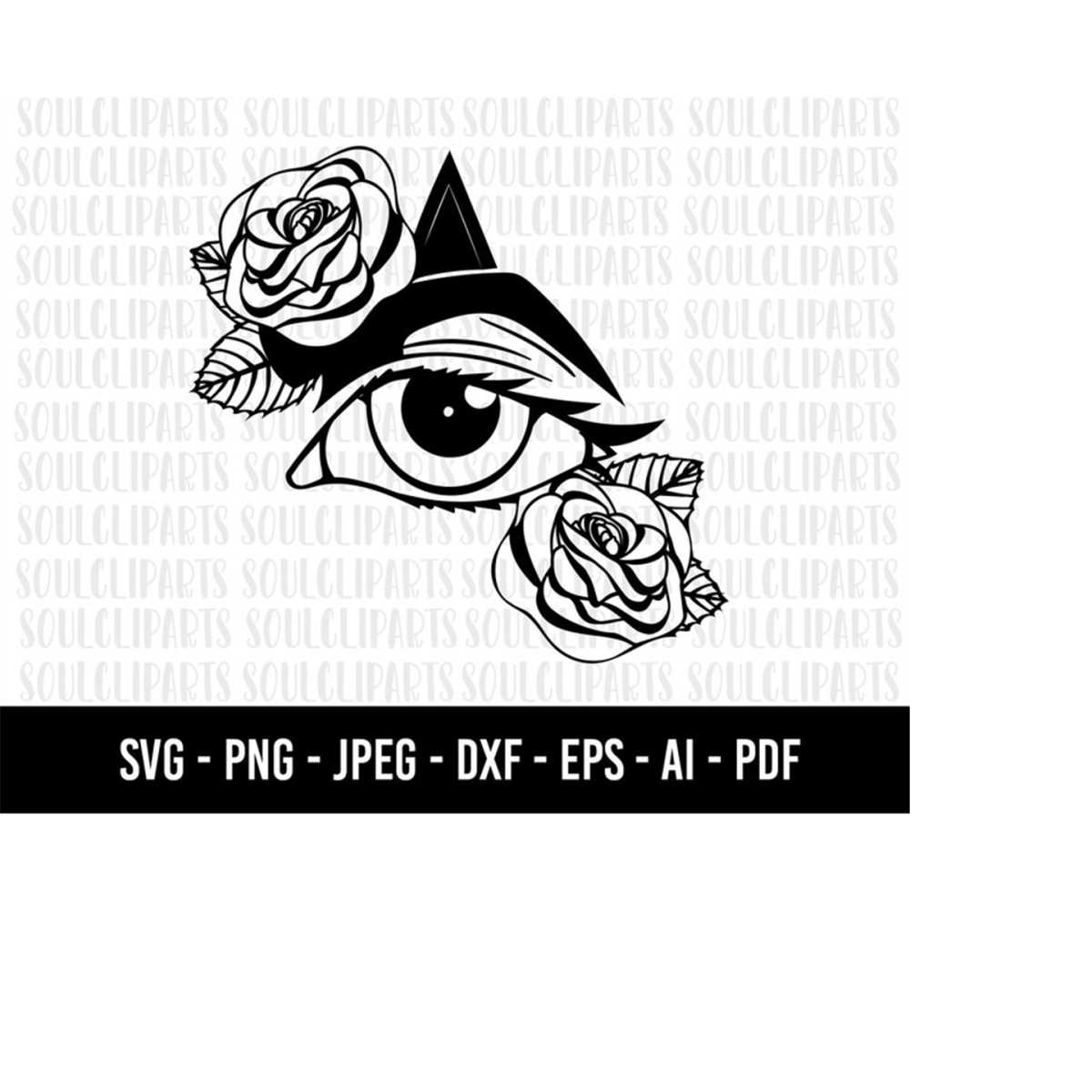 COD665- Flower Eye Svg, Floral Eyeball Svg, Floral woman eye - Inspire ...