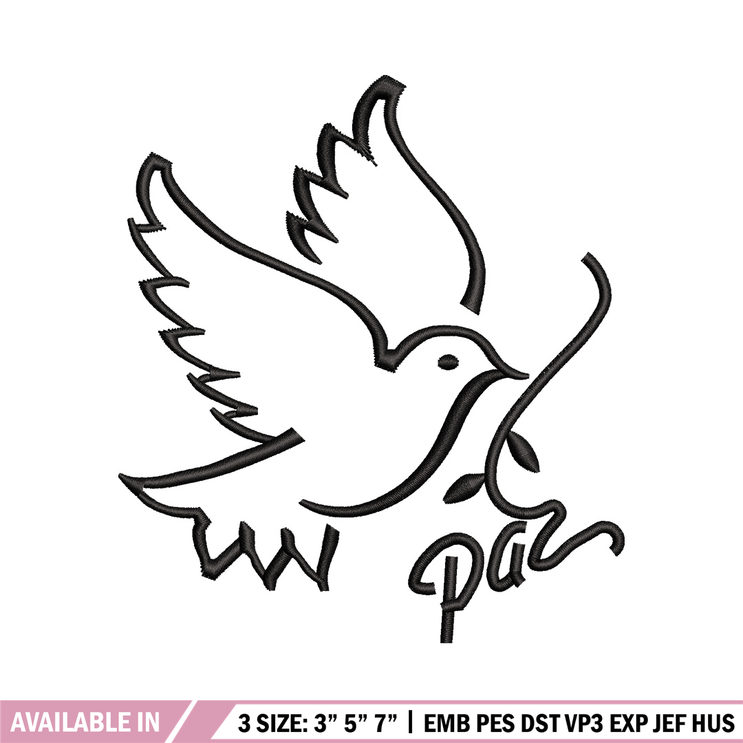 Bird logo embroidery design, Bird embroidery, Embroidery fil | Inspire ...