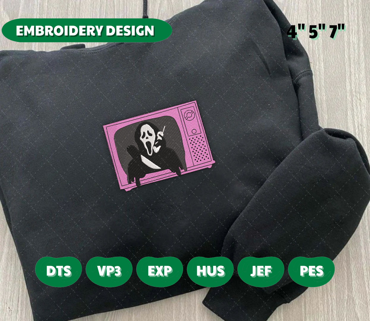 Face Ghost Embroidery Design, Scary Halloween Embroidery Mac | Inspire ...