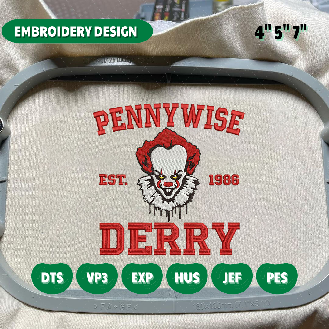 Halloween Clown Embroidery Design, Horror Killer Halloween E | Inspire ...