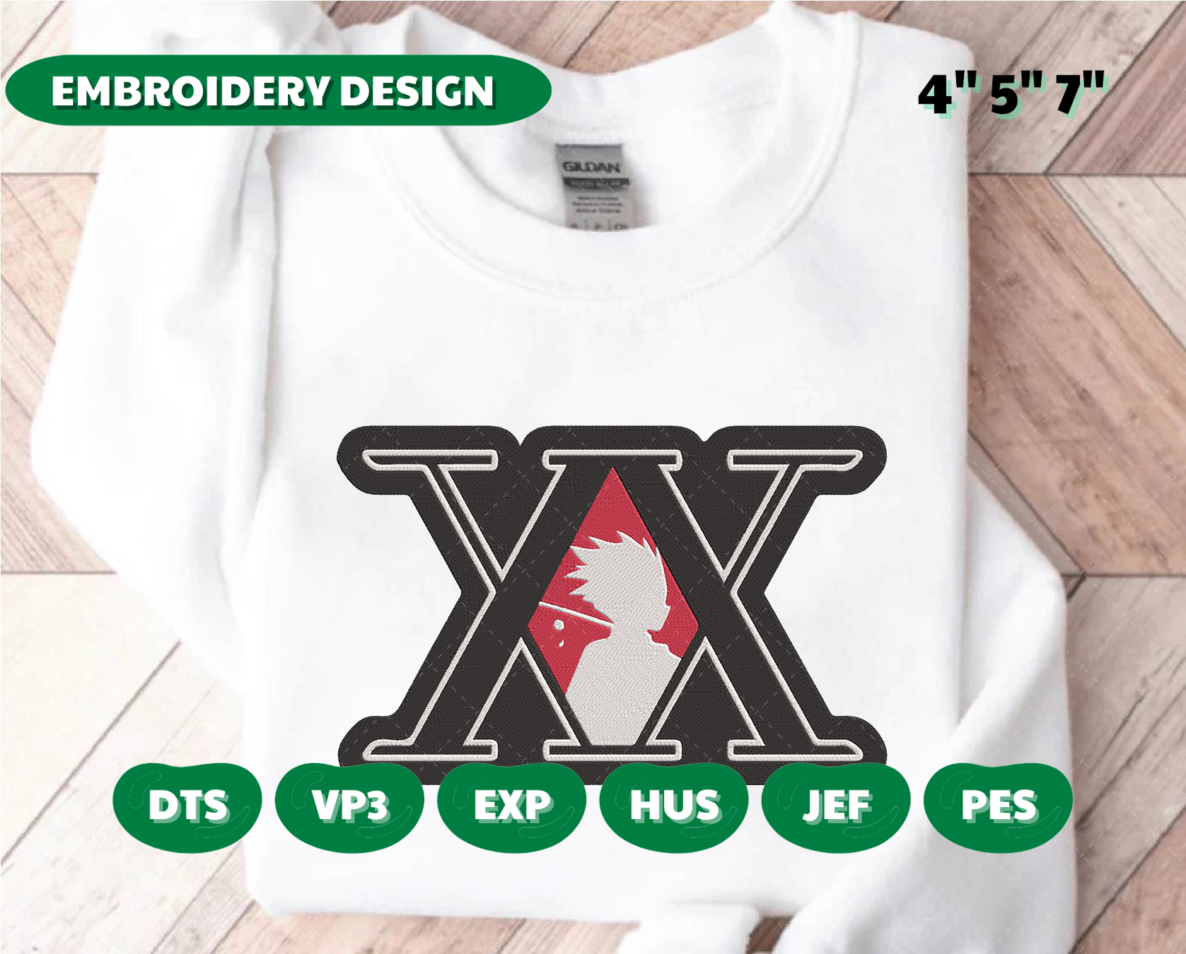 Hunter Anime Embroidery Designs, Anime Embroidery, Inspired | Inspire ...